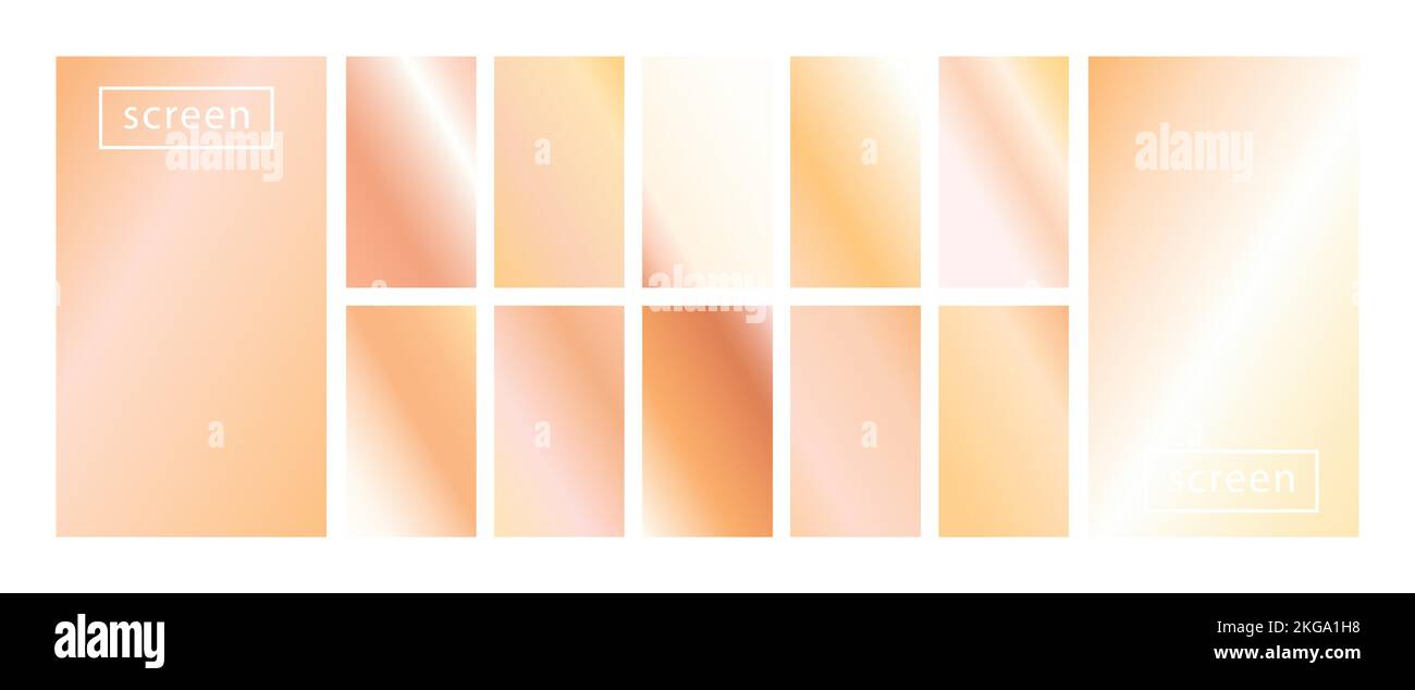Mobile screen lock display collection of colorful backgrounds in trendy ...