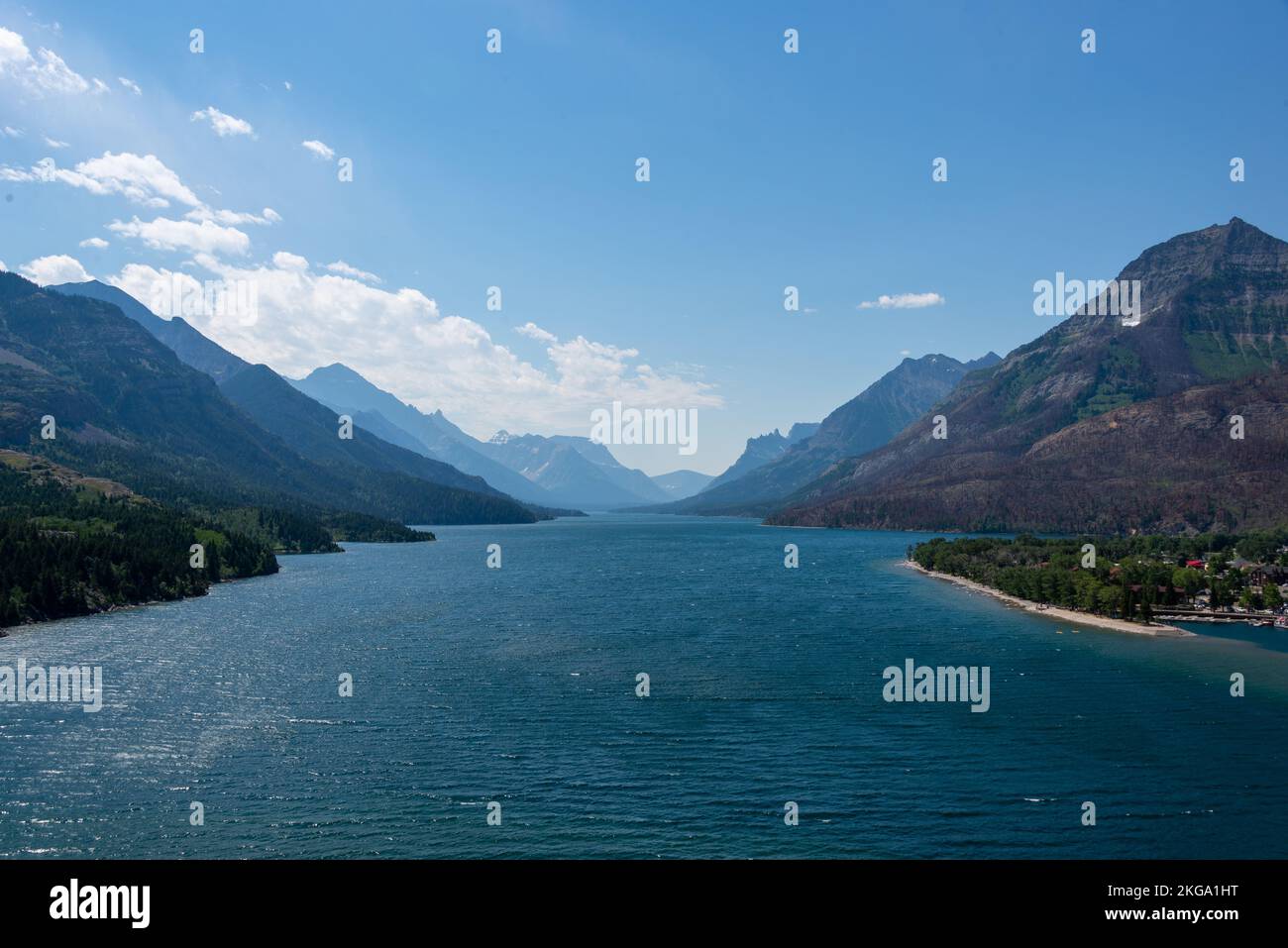 Beautiful scenery at Waterton Lake National Park in Canada with ...