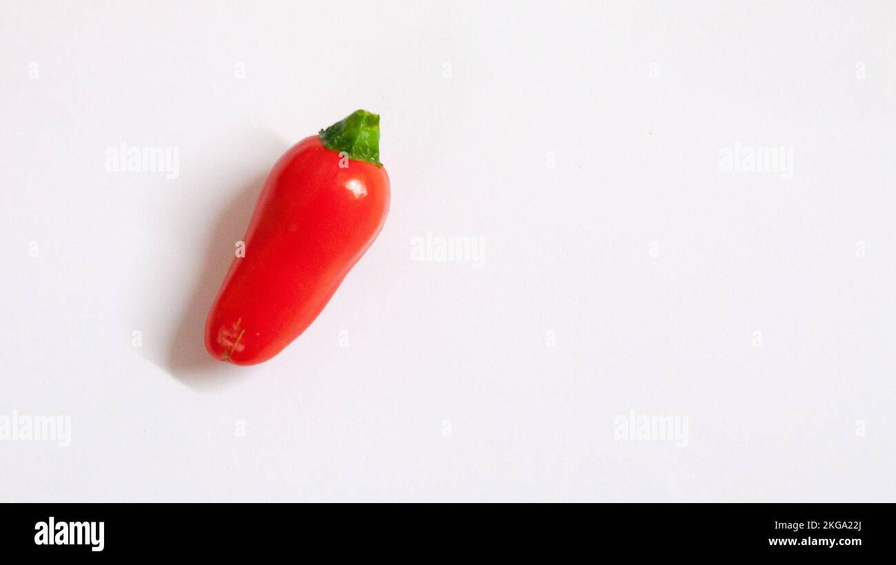 chili clipping path. organic fresh chili pepper isolated on white. full ...