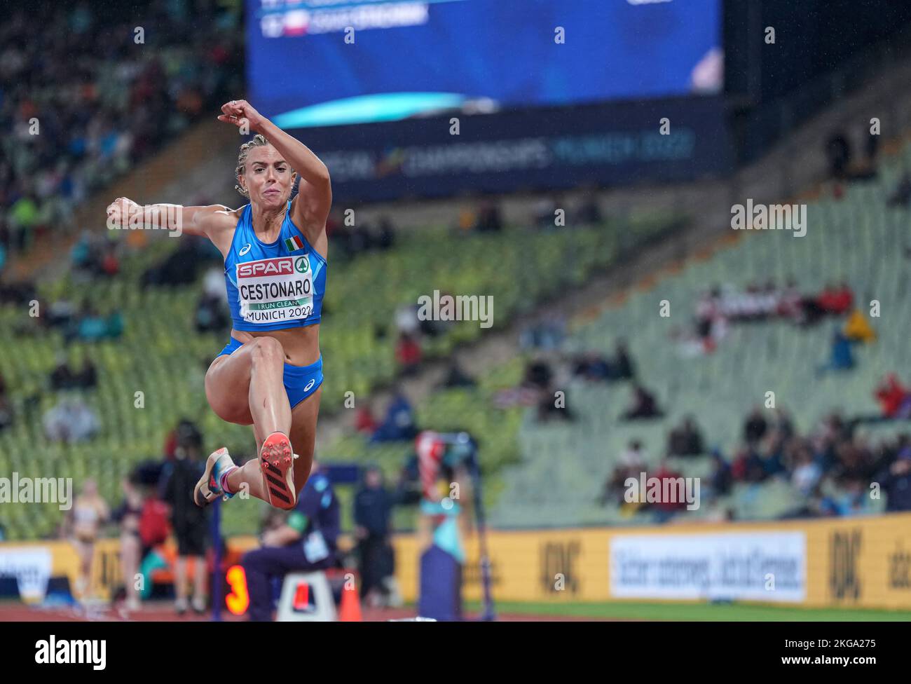 Ottavia Cestonaro participating in the long jump of the European ...
