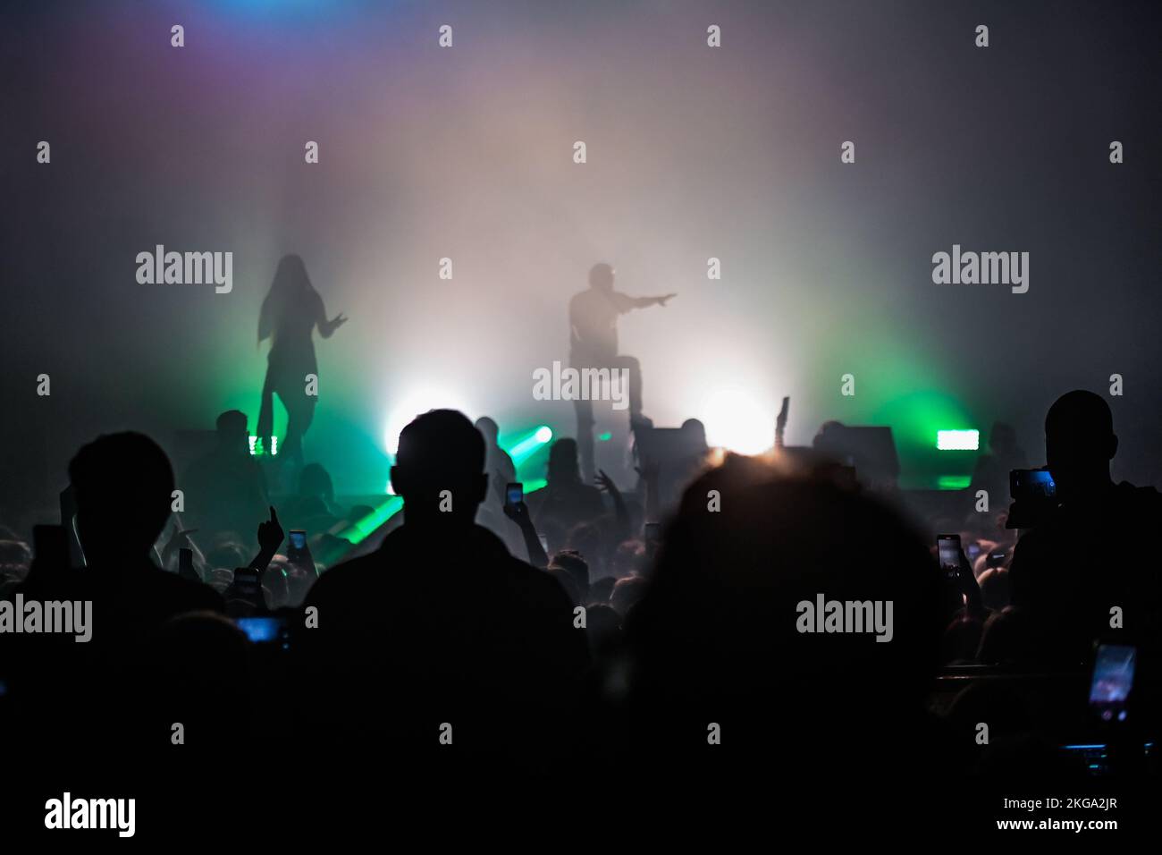Sonya Tayurskaya and Ilya Prusikin of Little Big, a Russian rave band ...