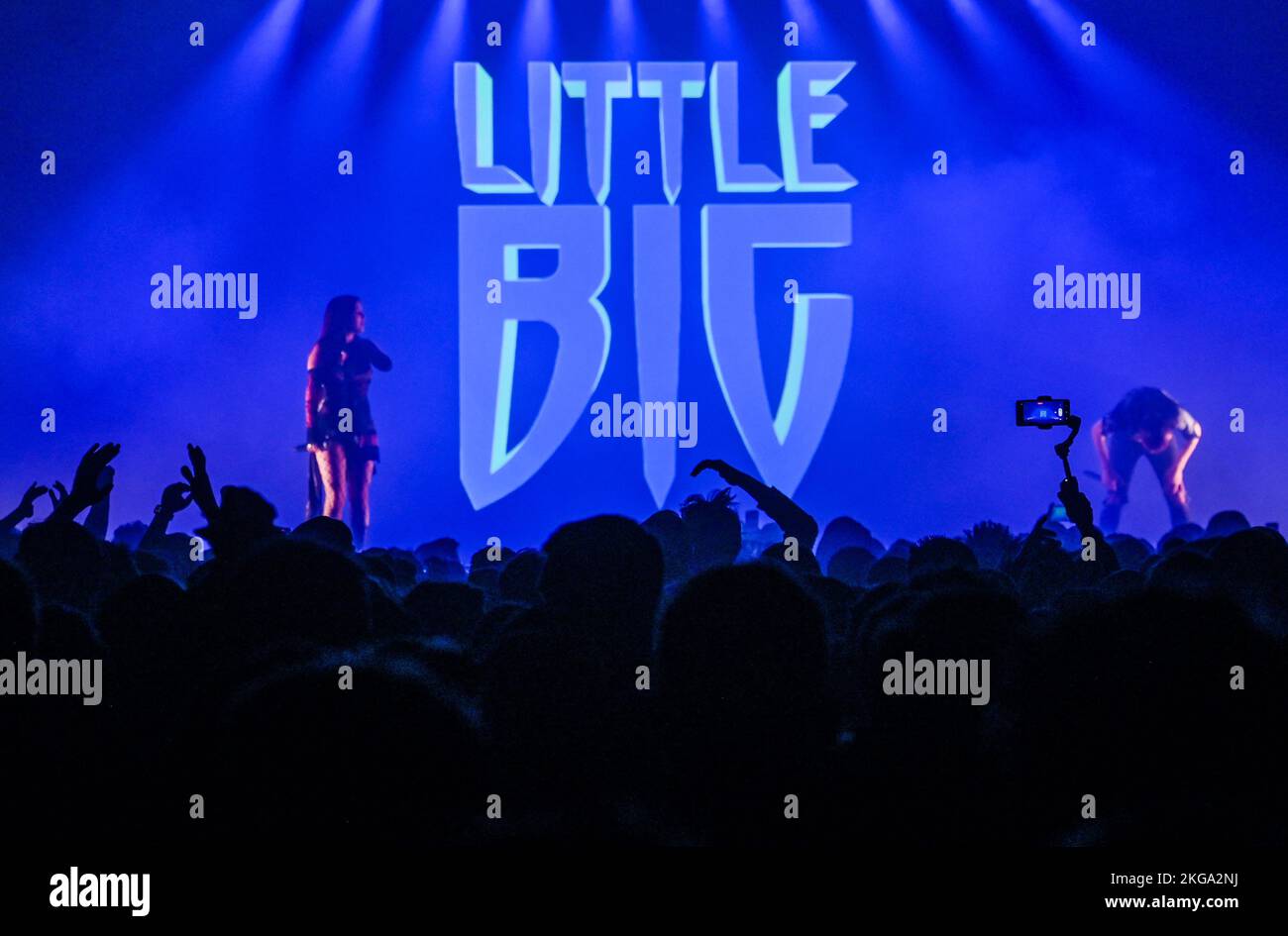 Sonya Tayurskaya and Ilya Prusikin of Little Big, a Russian rave band ...