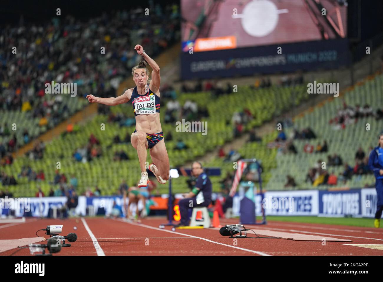 Elena Andreea Talosparticipating in the long jump of the European ...