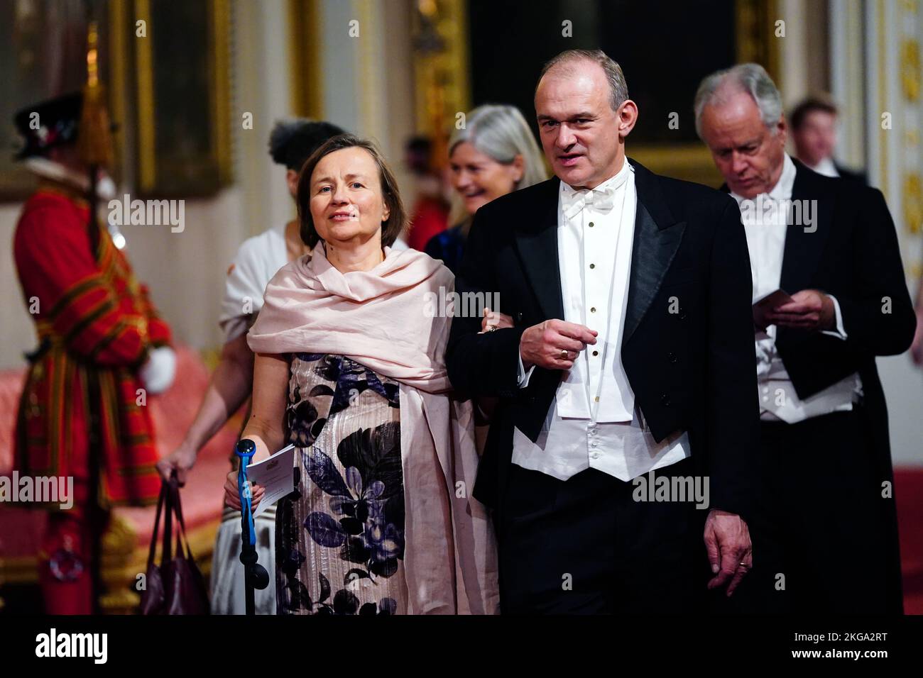 Liberal Democrat leader Sir Ed Davey with his wife Emily Gasson during ...