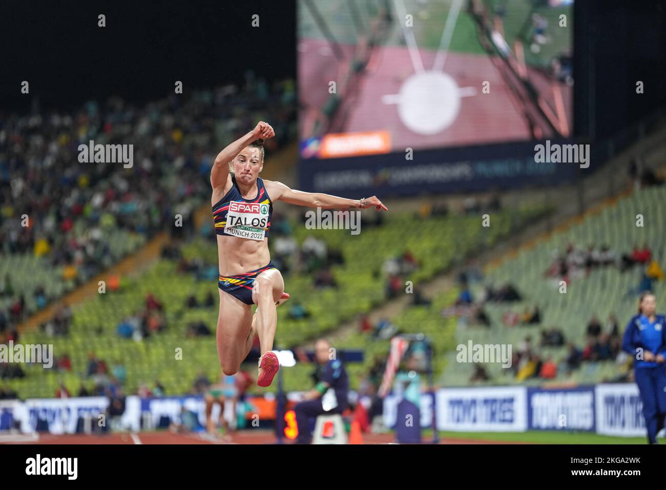 Elena Andreea Talosparticipating in the long jump of the European ...