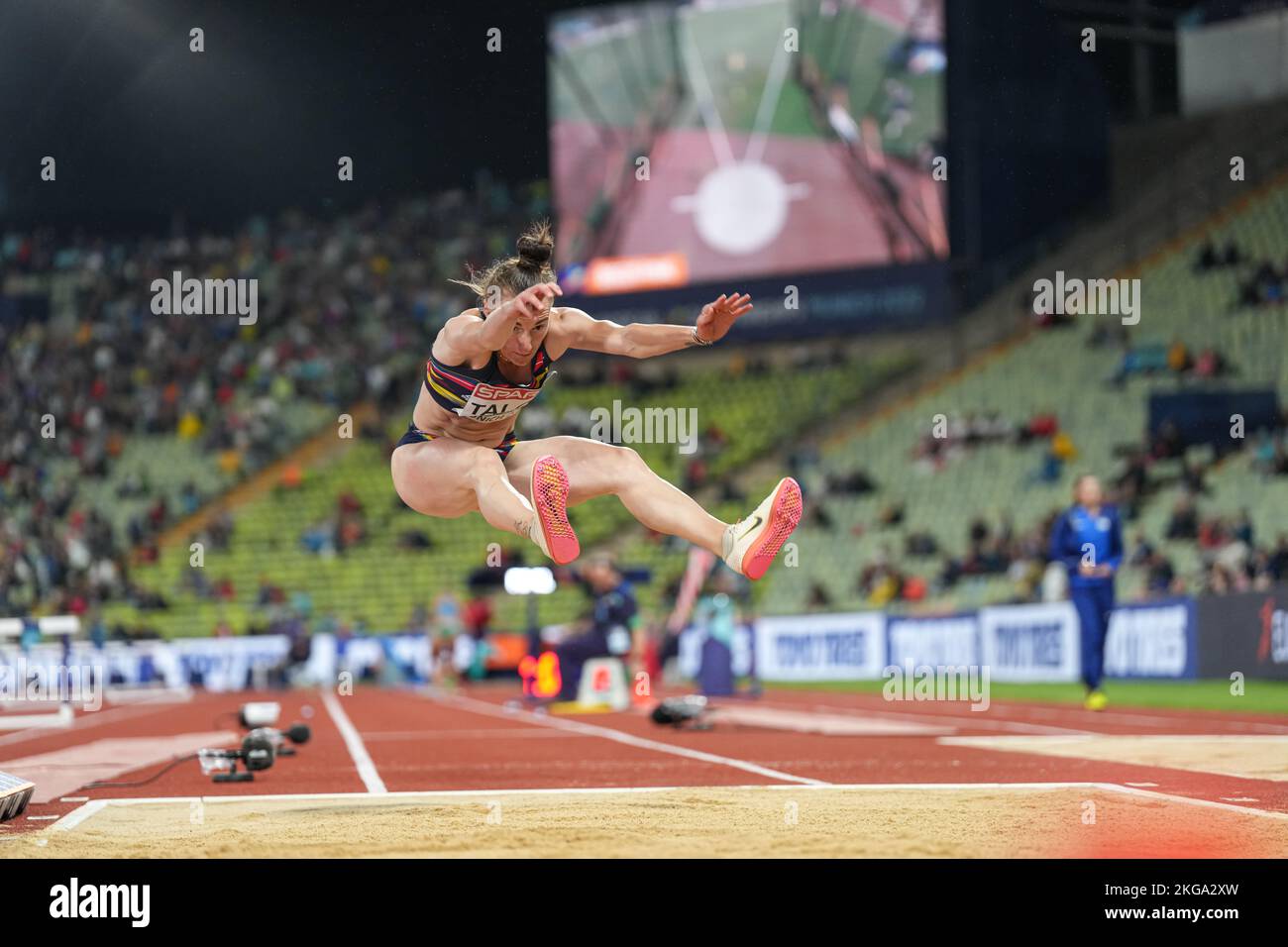 Elena Andreea Talosparticipating in the long jump of the European ...