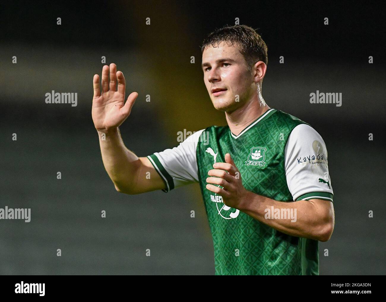 Plymouth Argyle midfielder Adam Randell (20) during the Papa John's ...