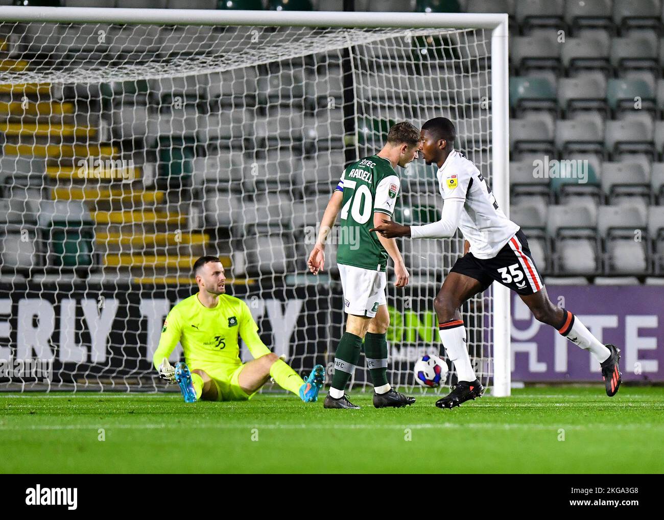 Plymouth, UK. 22nd Nov, 2022. GOAL Charlton Athletic forward Daniel ...
