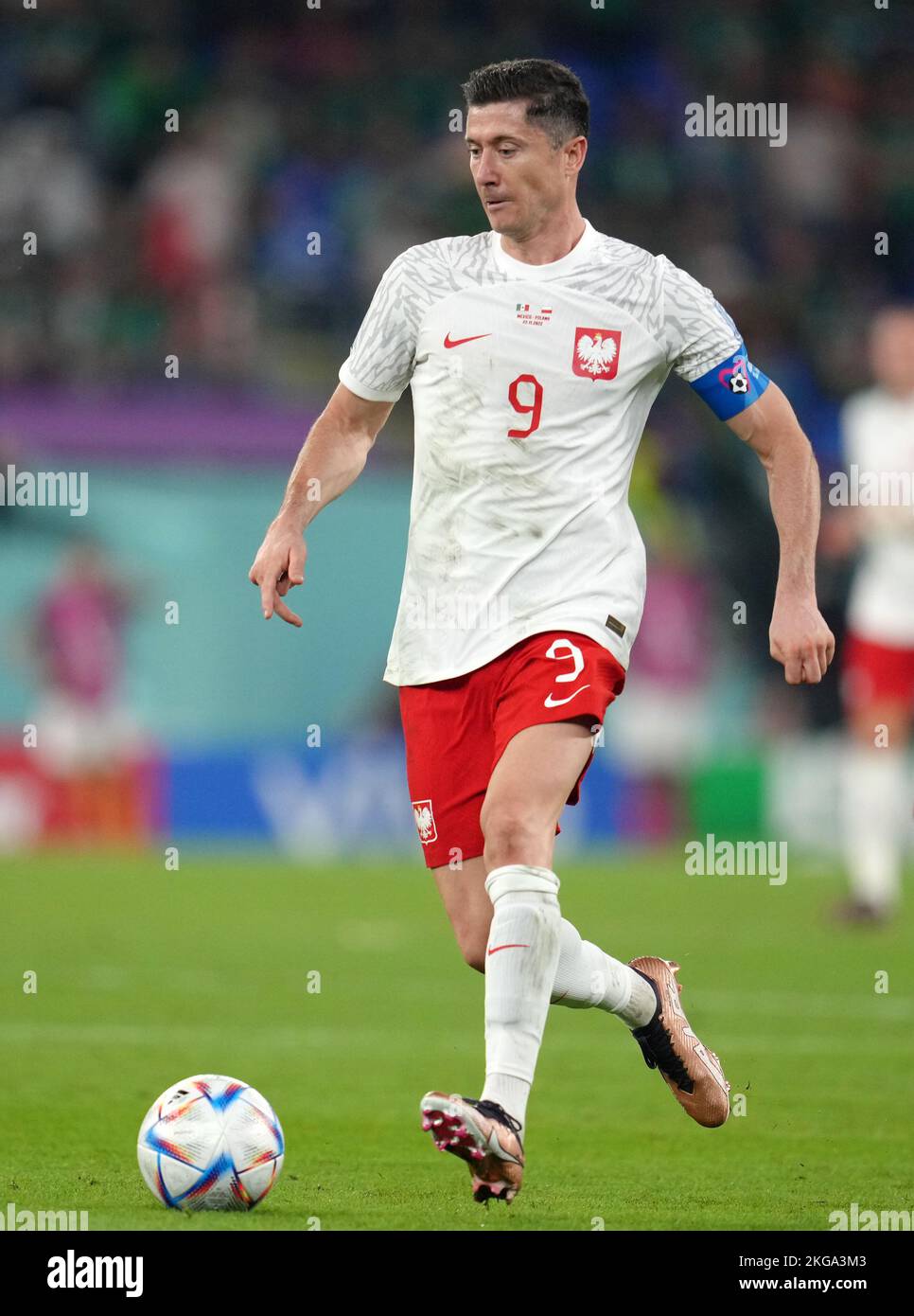 Poland's Robert Lewandowski during the FIFA World Cup Group C match at ...
