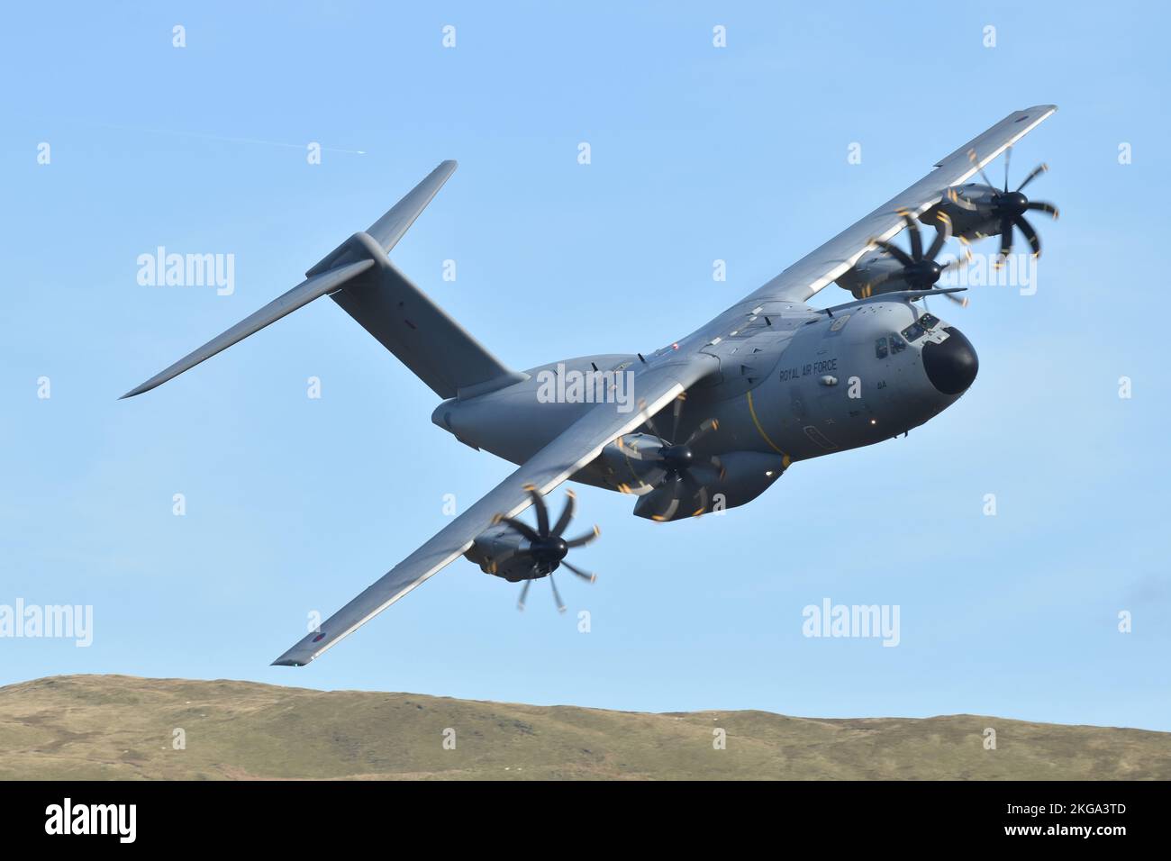 Royal Air Force Airbus A400M Low Altitude Flying Through the Mach Loop ...