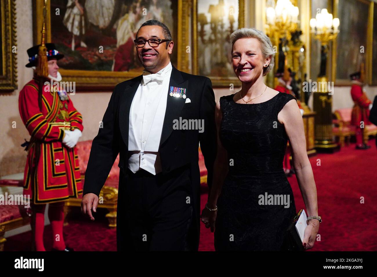 Foreign Secretary James Cleverly and his wife Susannah Cleverly during ...