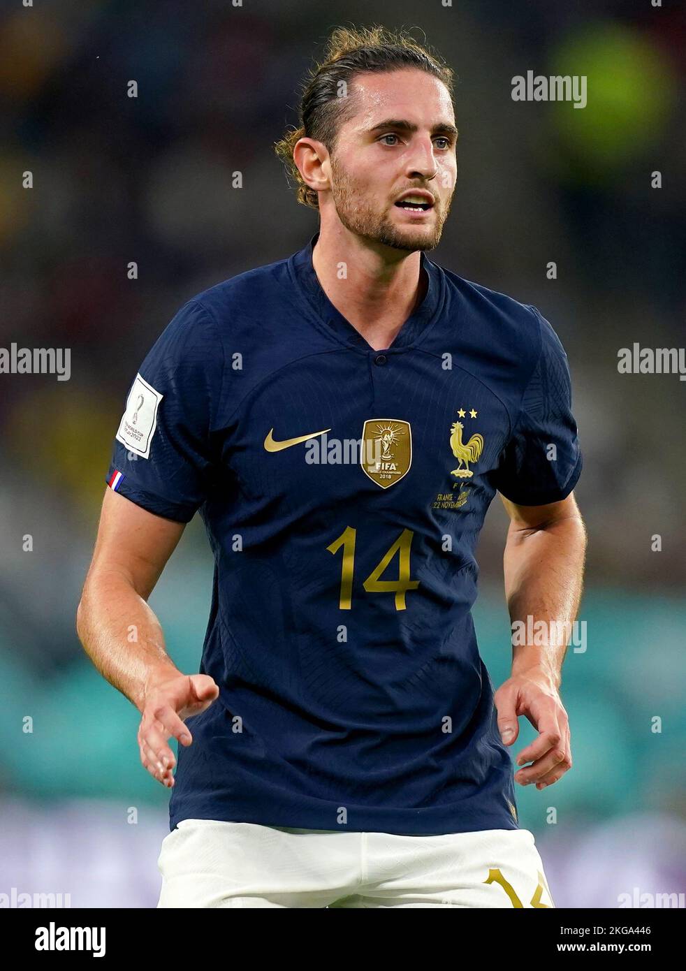 France's Adrien Rabiot during the FIFA World Cup Group D match at Al ...