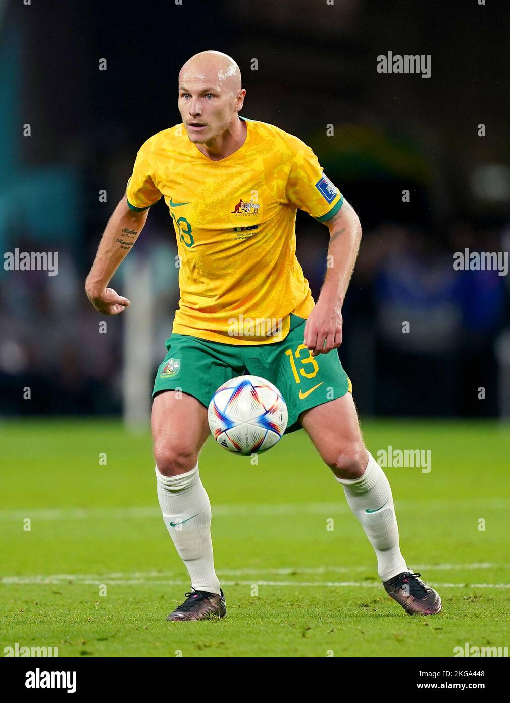Australia's Aaron Mooy during the FIFA World Cup Group D match at Al ...