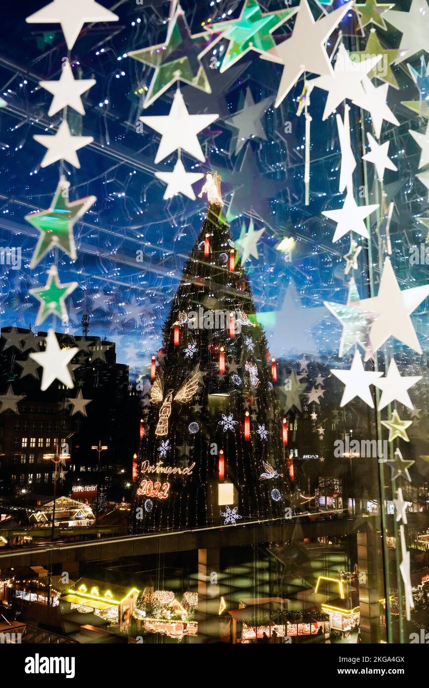 Dortmund, Germany, November 22, 2022: The largest Christmas tree in the ...