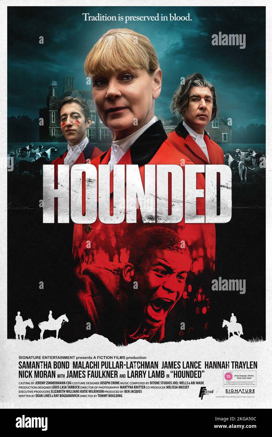 HOUNDED, (aka HUNTED), poster, top from left: Louis Walwyn, Samantha ...