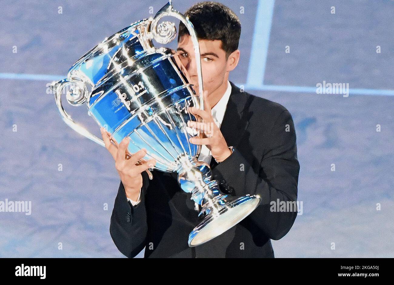 Final tournament ATP (Nitto ATP Finals) in Turin. Spanish tennis player ...