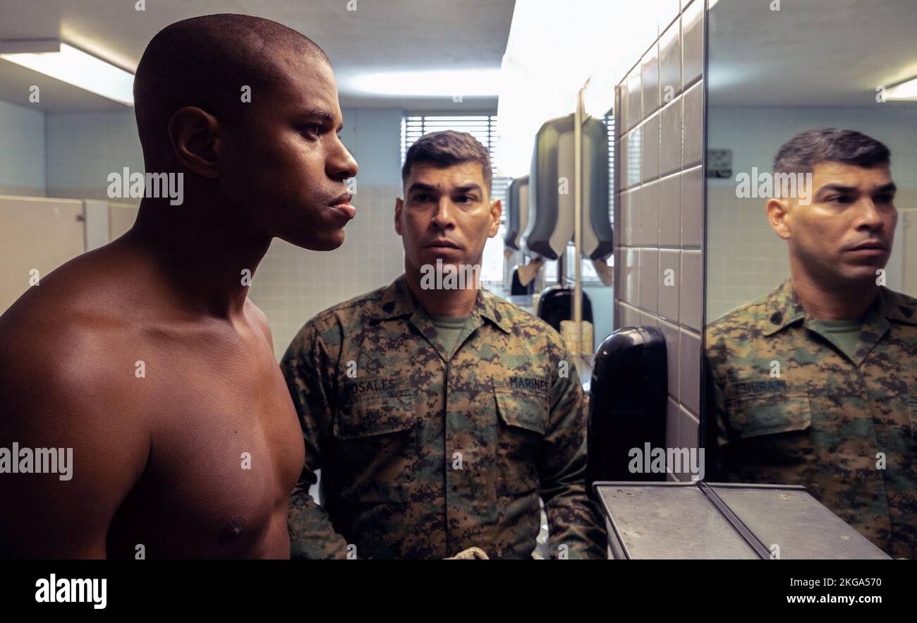 THE INSPECTION, from left: Jeremy Pope, Raul Castillo, 2022. ph: Patti ...