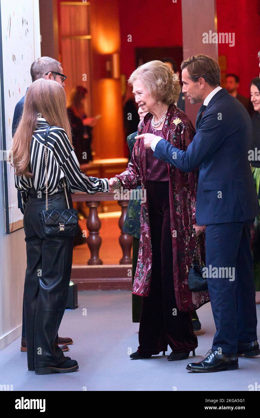 Madrid, Madrid, Spain. 22nd Nov, 2022. The former Queen Sofia attends ...