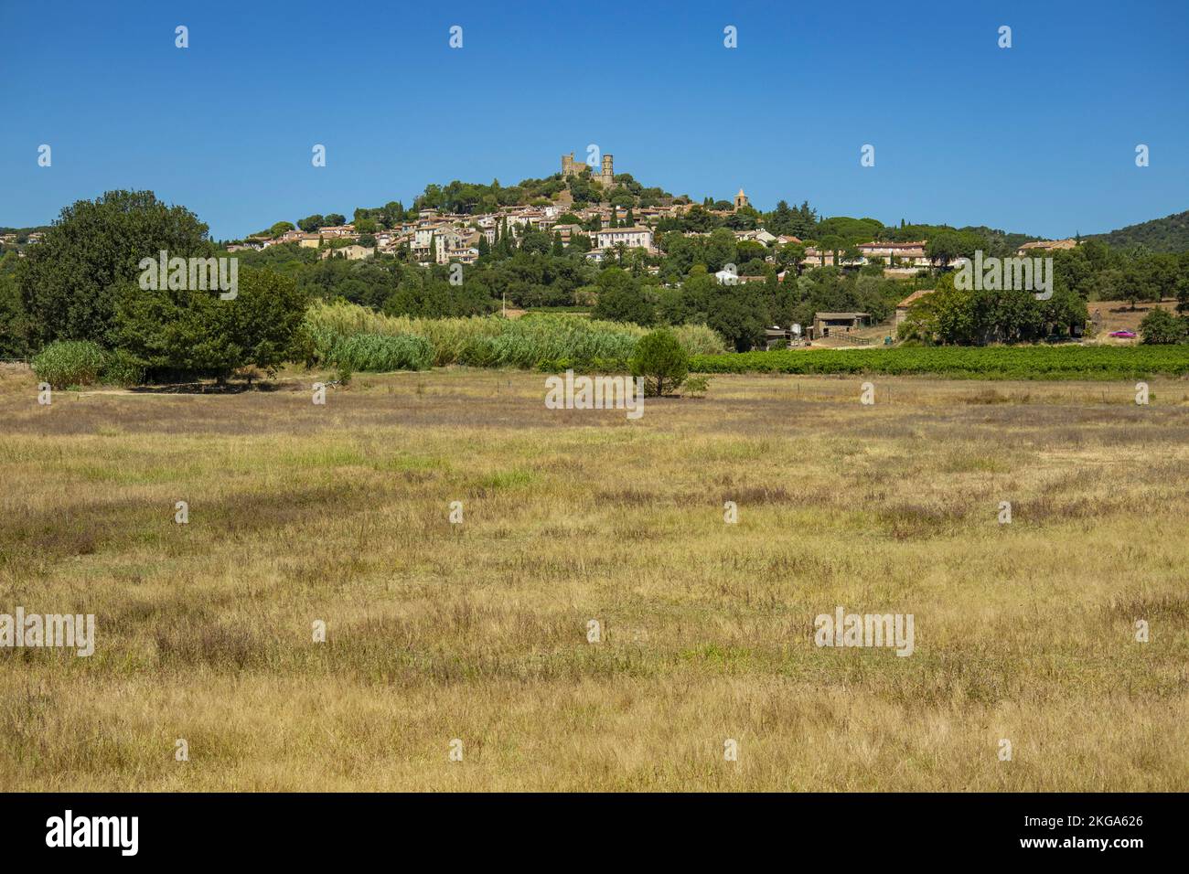 Grimaud, french medieval village of the French Riviera Stock Photo - Alamy