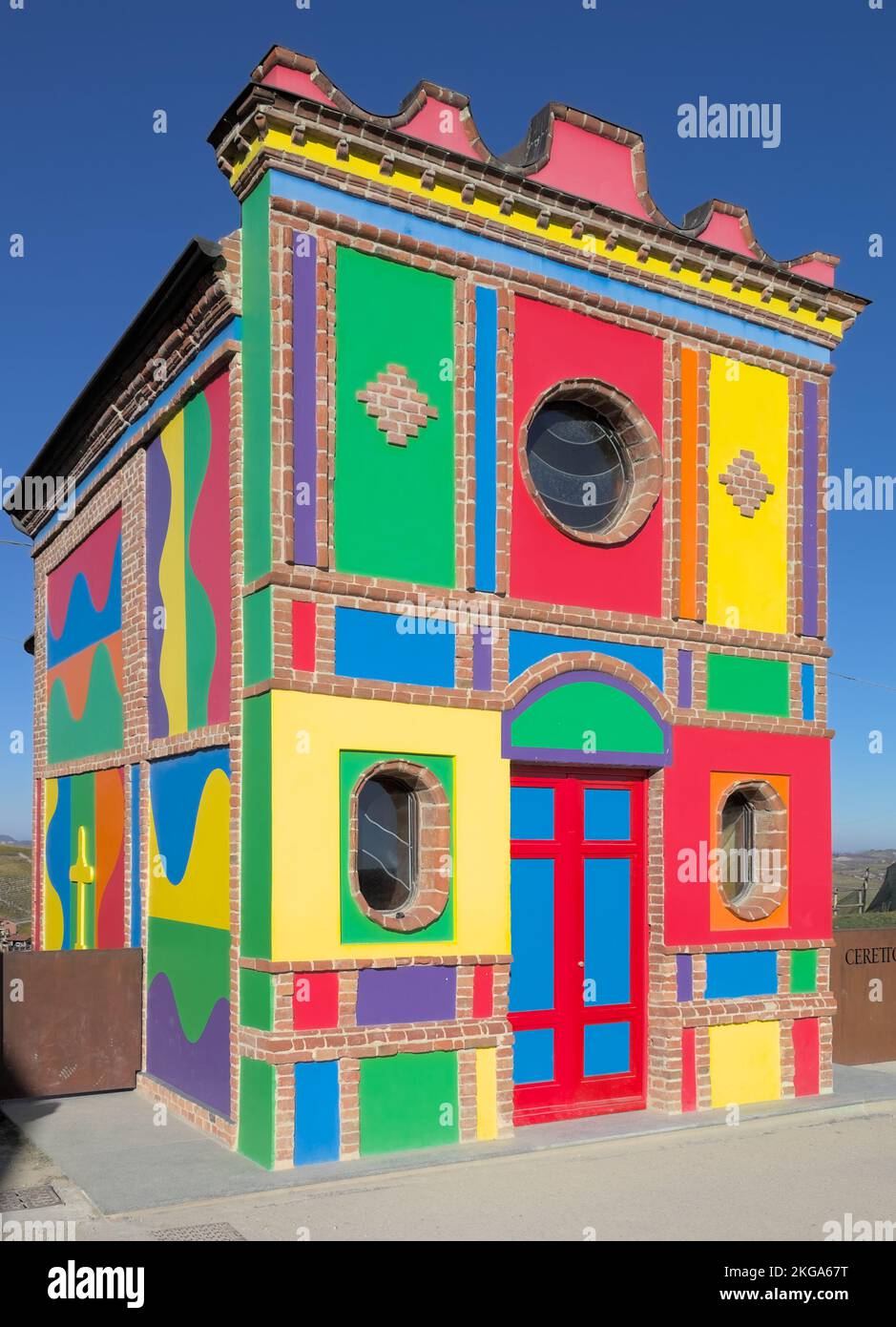 Chapel of Brunate, the colored church in Langhe Stock Photo - Alamy