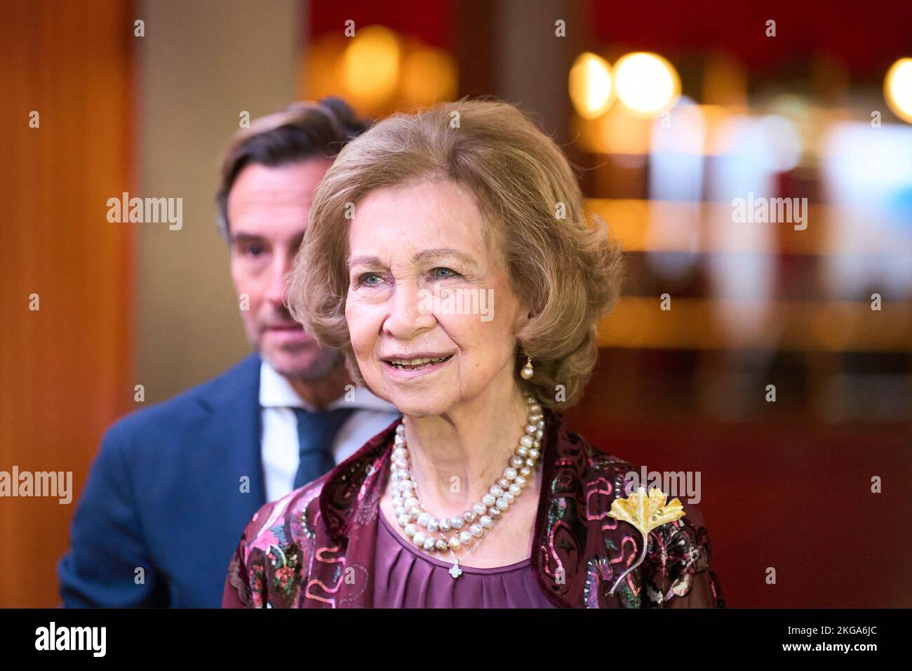Madrid, Madrid, Spain. 22nd Nov, 2022. The former Queen Sofia attends ...