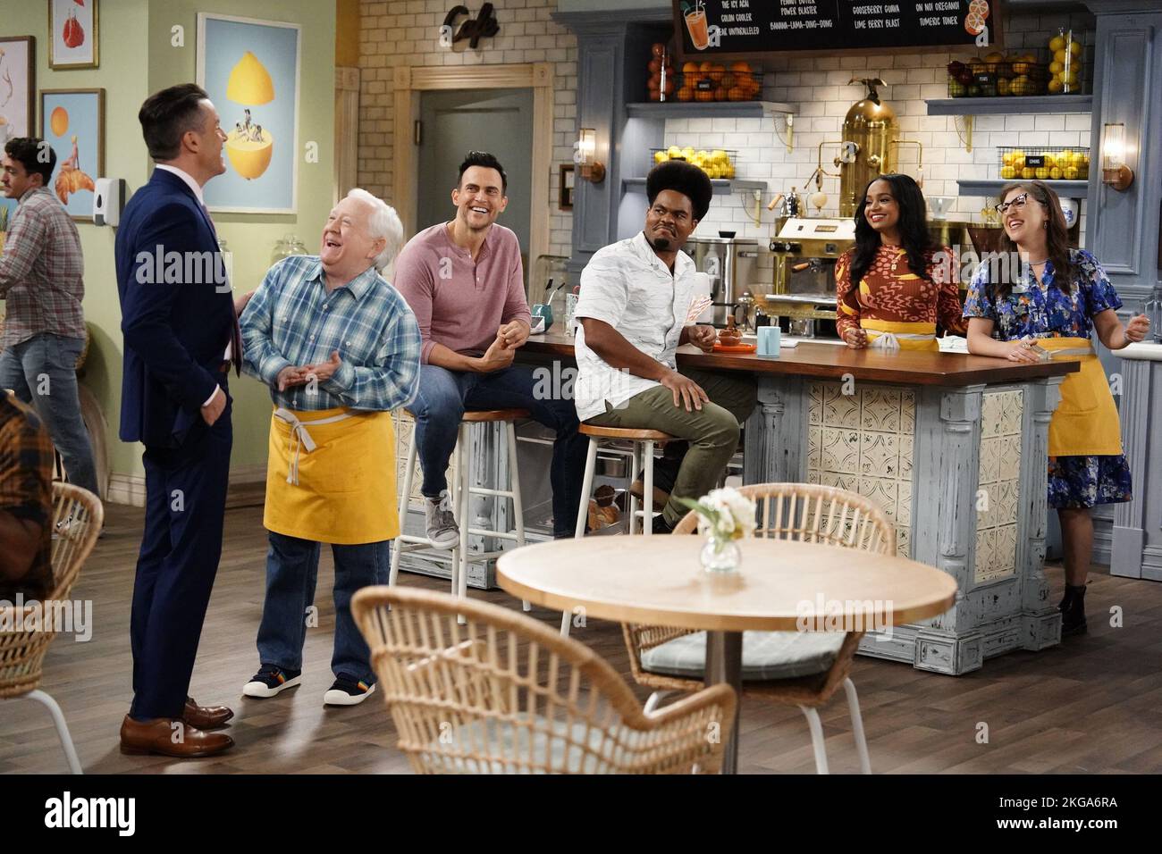 CALL ME KAT, from left: John Griffin, Leslie Jordan, Cheyenne Jackson ...