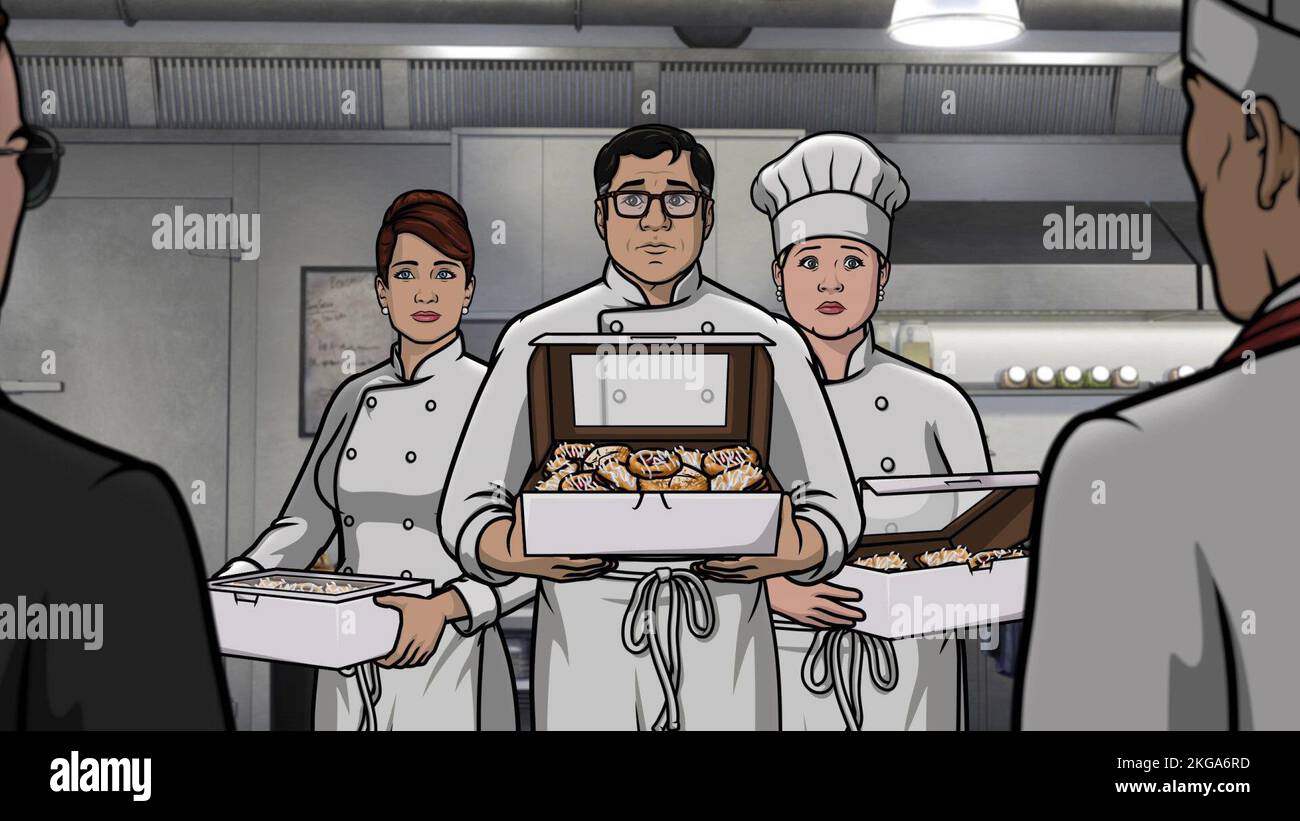 ARCHER, from left: Cheryl/Carol Tunt (voice: Judy Greer), Cyril Figgis ...