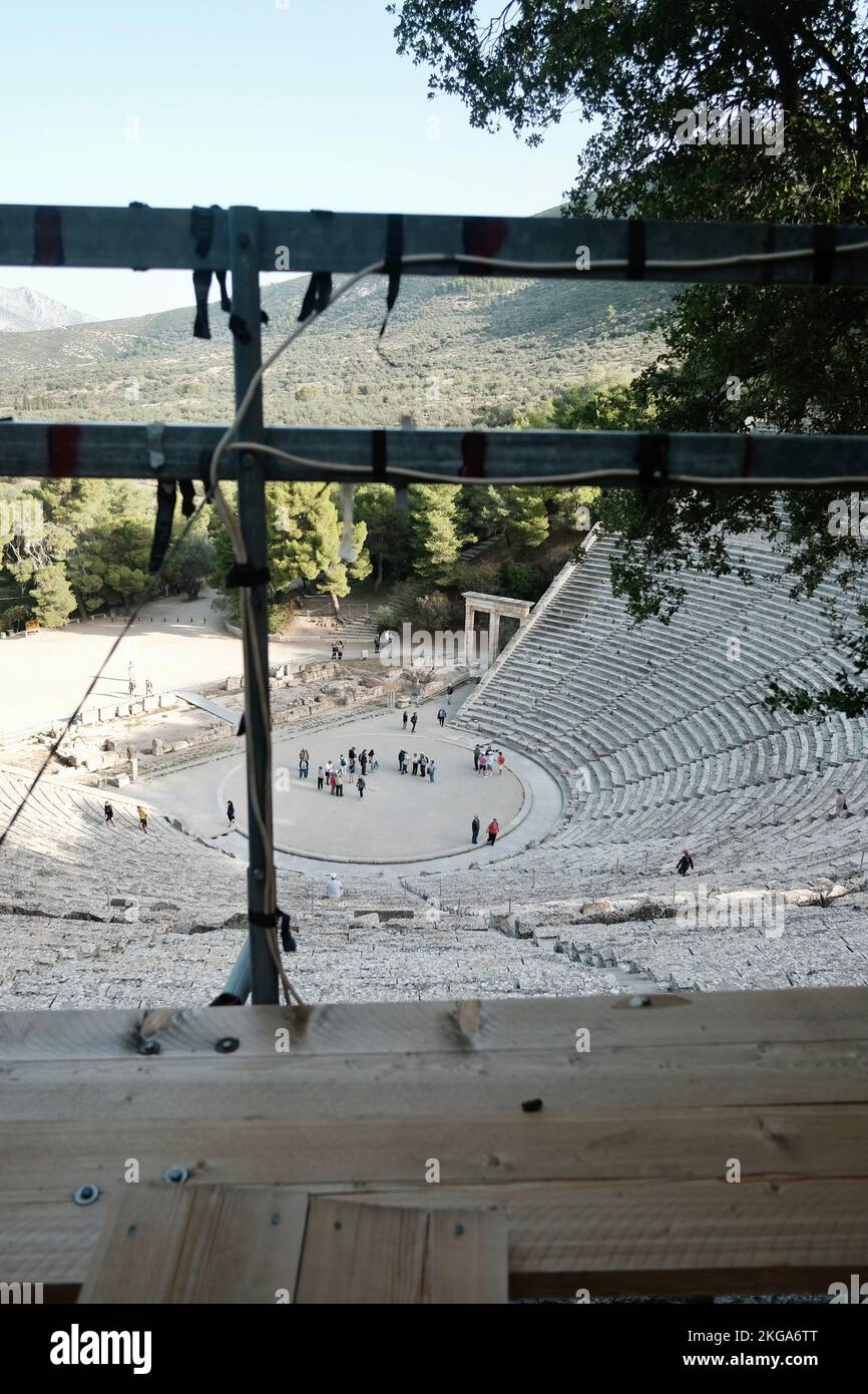 Epidavrous in Greece. Ancient ampitheatre Stock Photo - Alamy