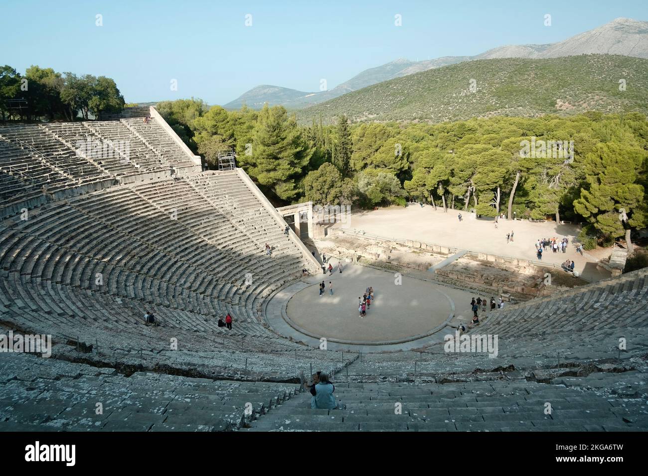 Epidavrous in Greece. Ancient ampitheatre Stock Photo - Alamy