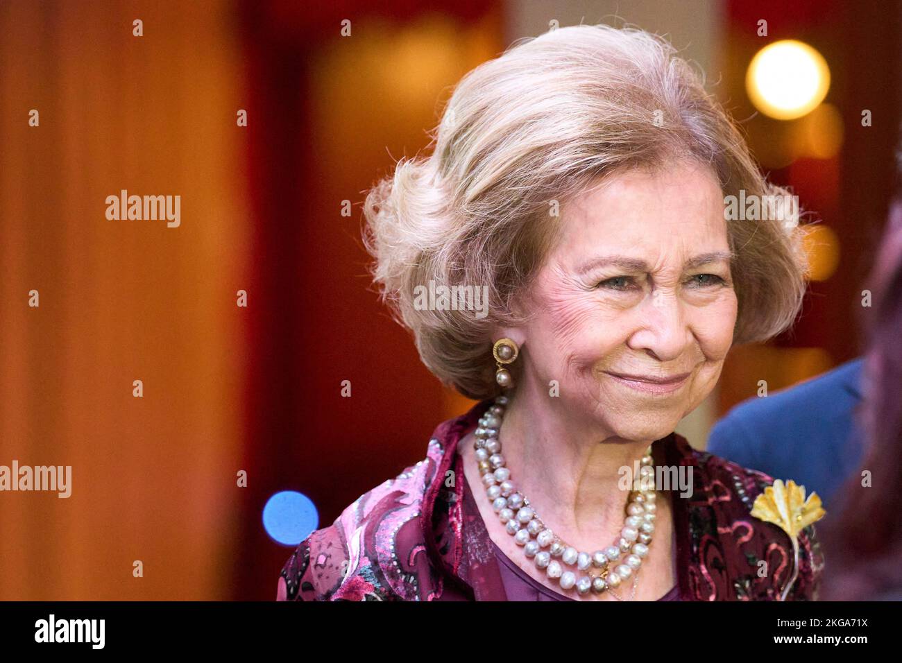 Madrid, Madrid, Spain. 22nd Nov, 2022. The former Queen Sofia attends ...