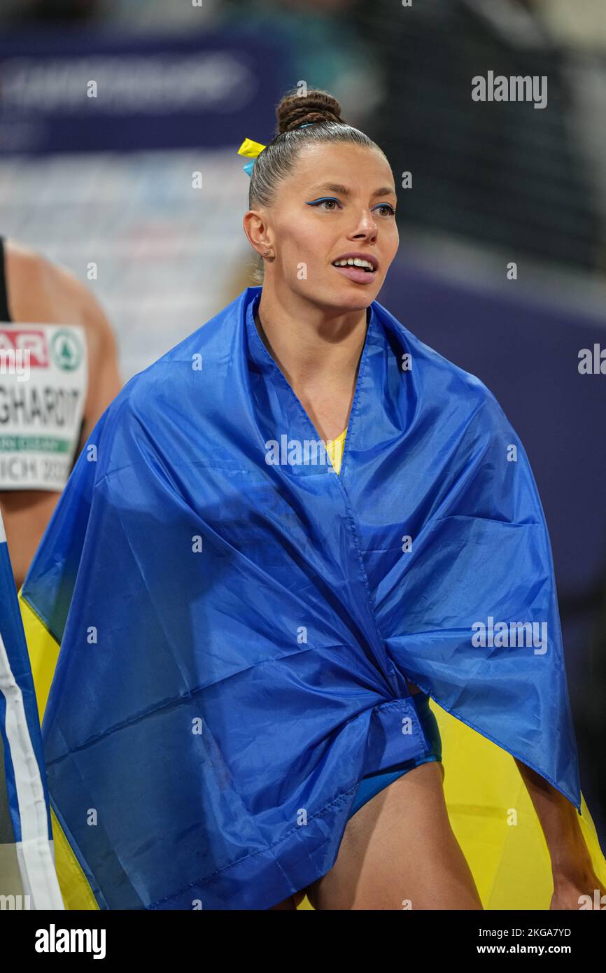 Maryna Bekh-Romanchuk participating in the long jump of the European ...
