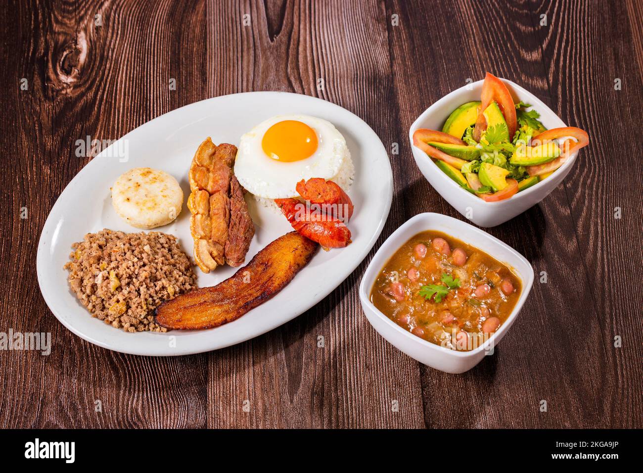 Bandeja paisa, typical and traditional food of the gastronomy of ...