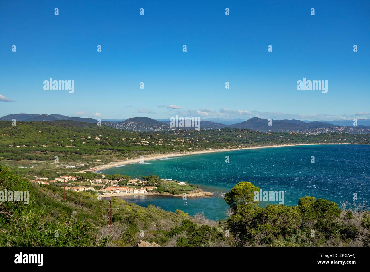 Pampelonne bay and Bonne Terrasse beach in Ramatuelle, French Riviera ...