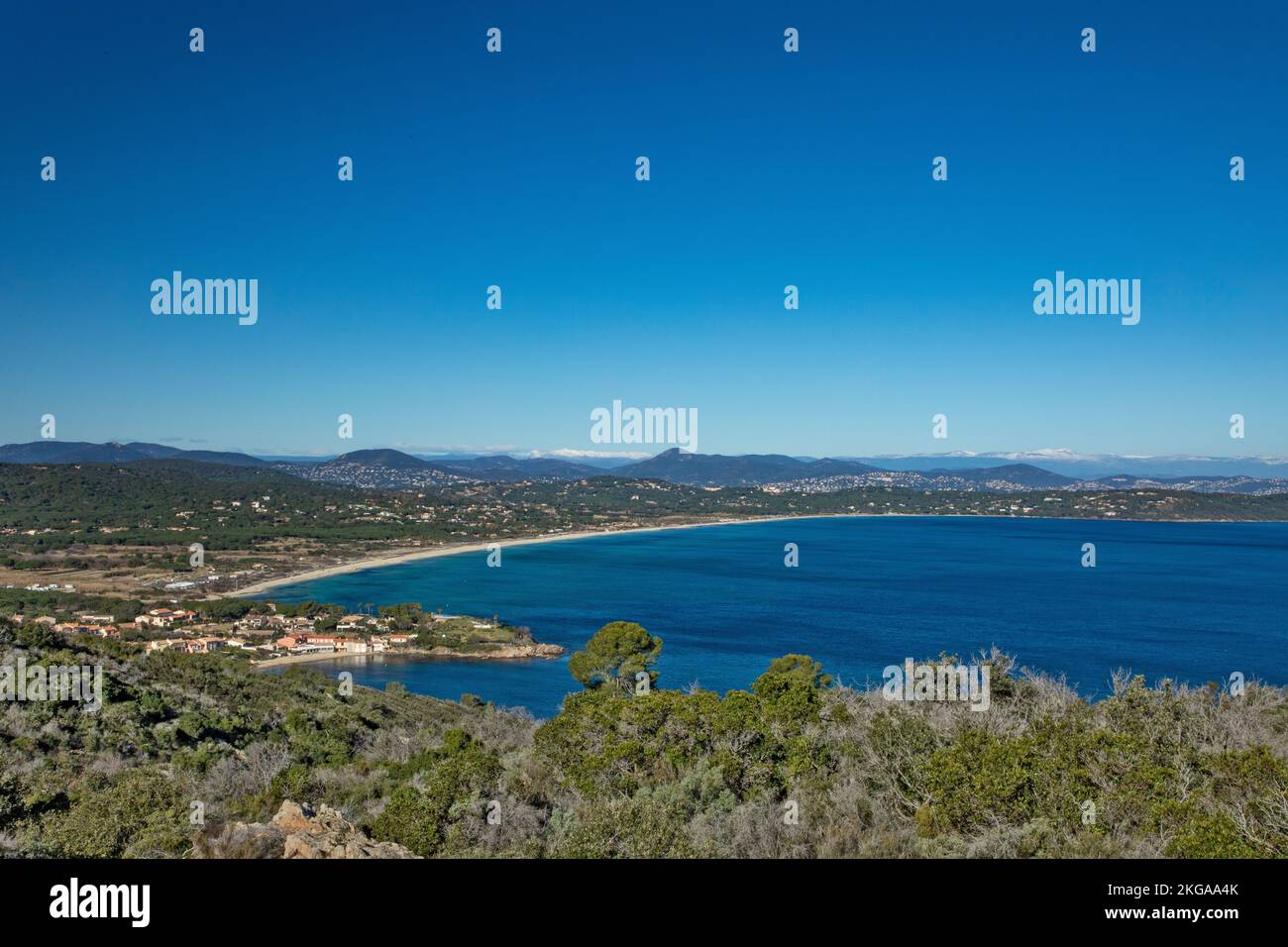 Pampelonne bay and Bonne Terrasse beach in Ramatuelle, French Riviera ...