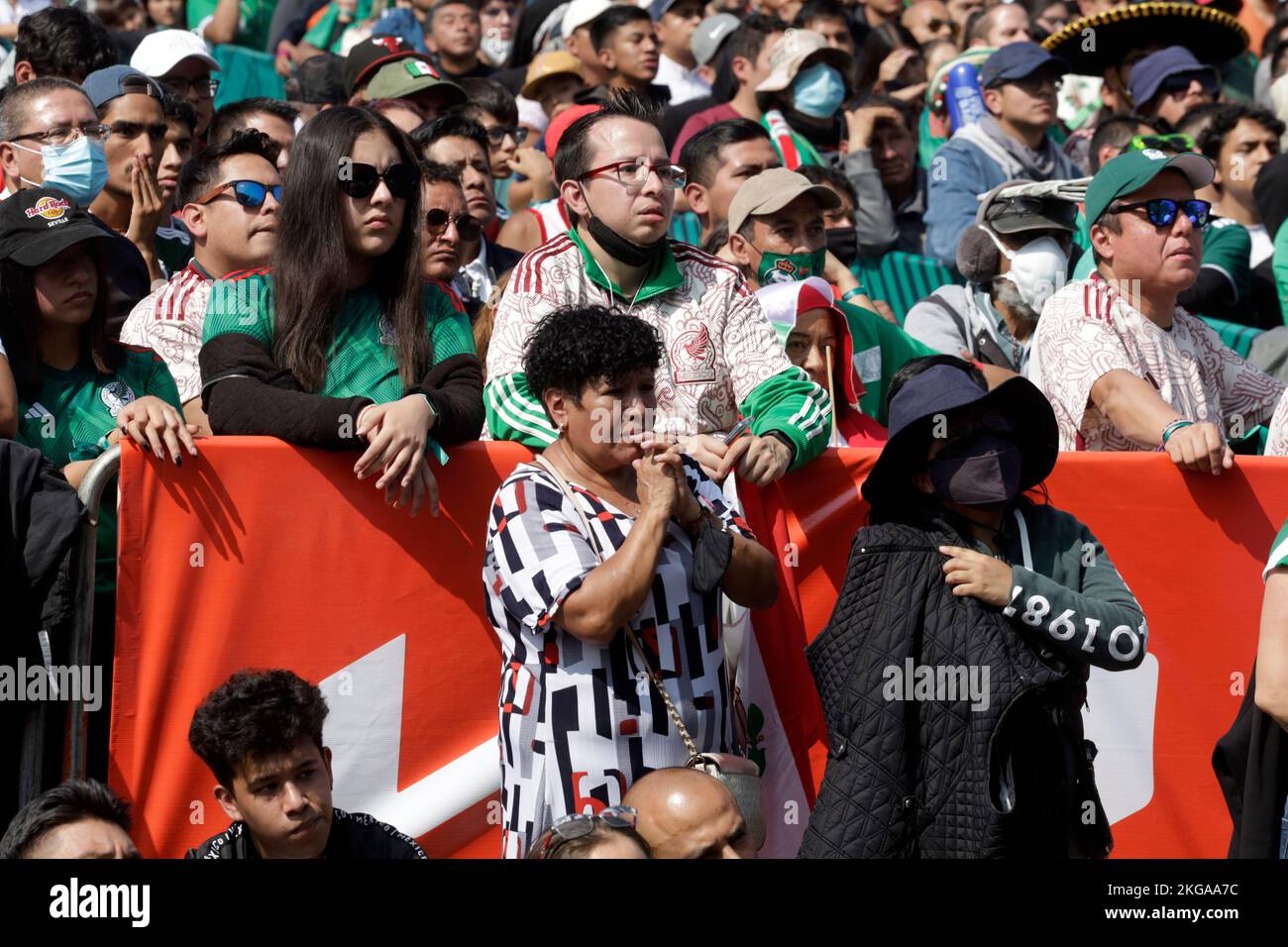 November 22, 2022, Mexico City, Mexico: Fans attend FIFA Fan Fest at ...