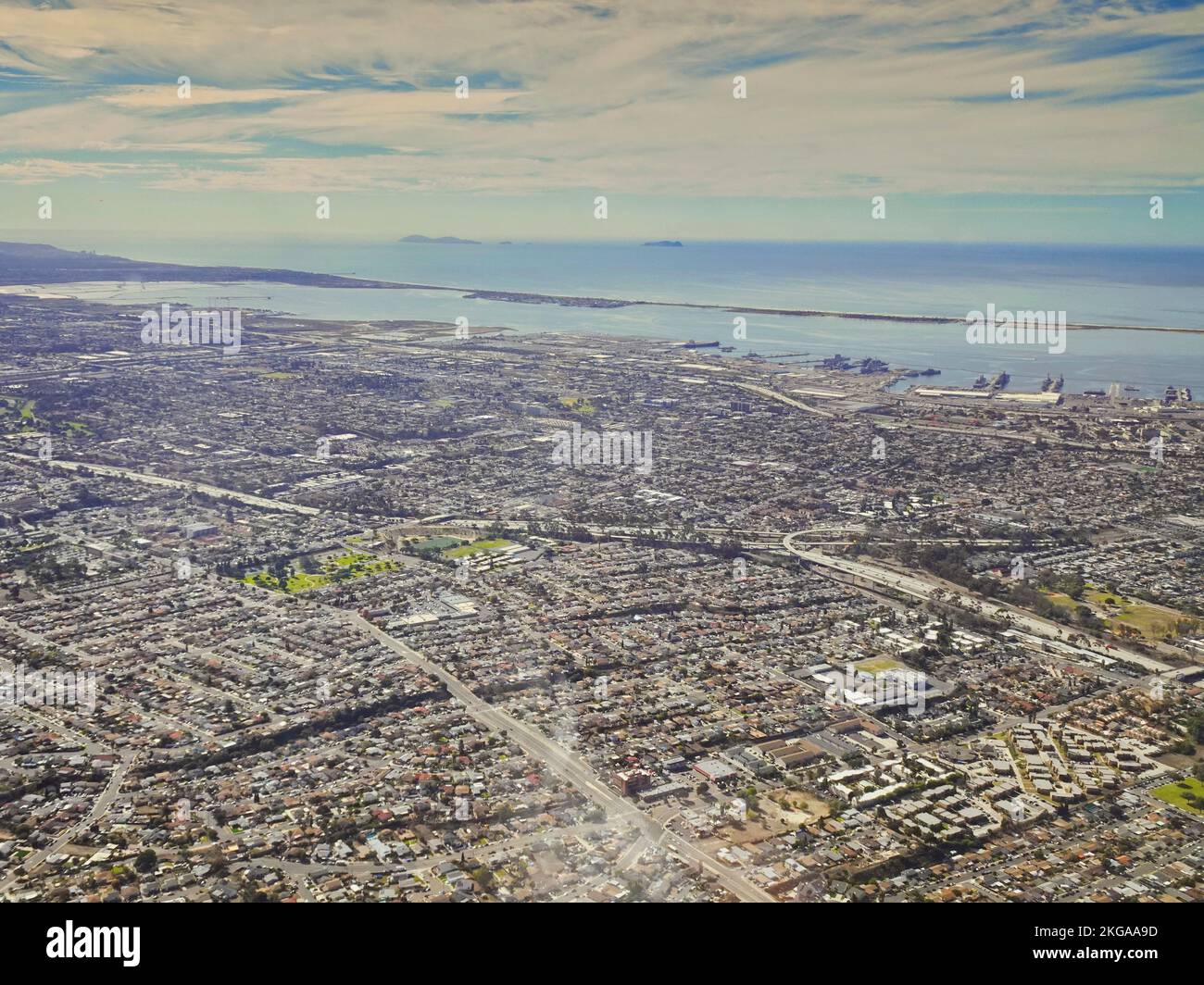 San Diego, CA., USA 11th November, 2022 Aerial view of the south part ...