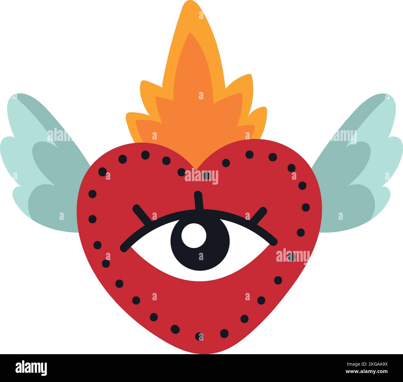 heart with eye flying Stock Vector Image & Art - Alamy