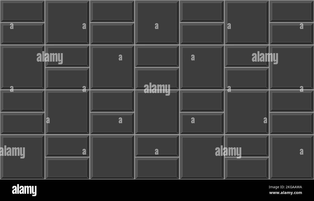 Black basketweave tile background. Causeway texture. Stone or ceramic ...