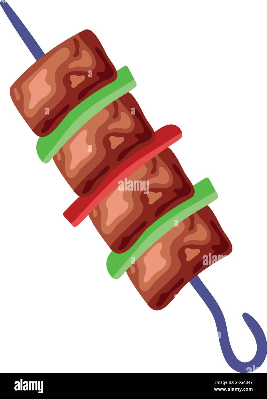 skewer bbq fast food Stock Vector Image & Art - Alamy