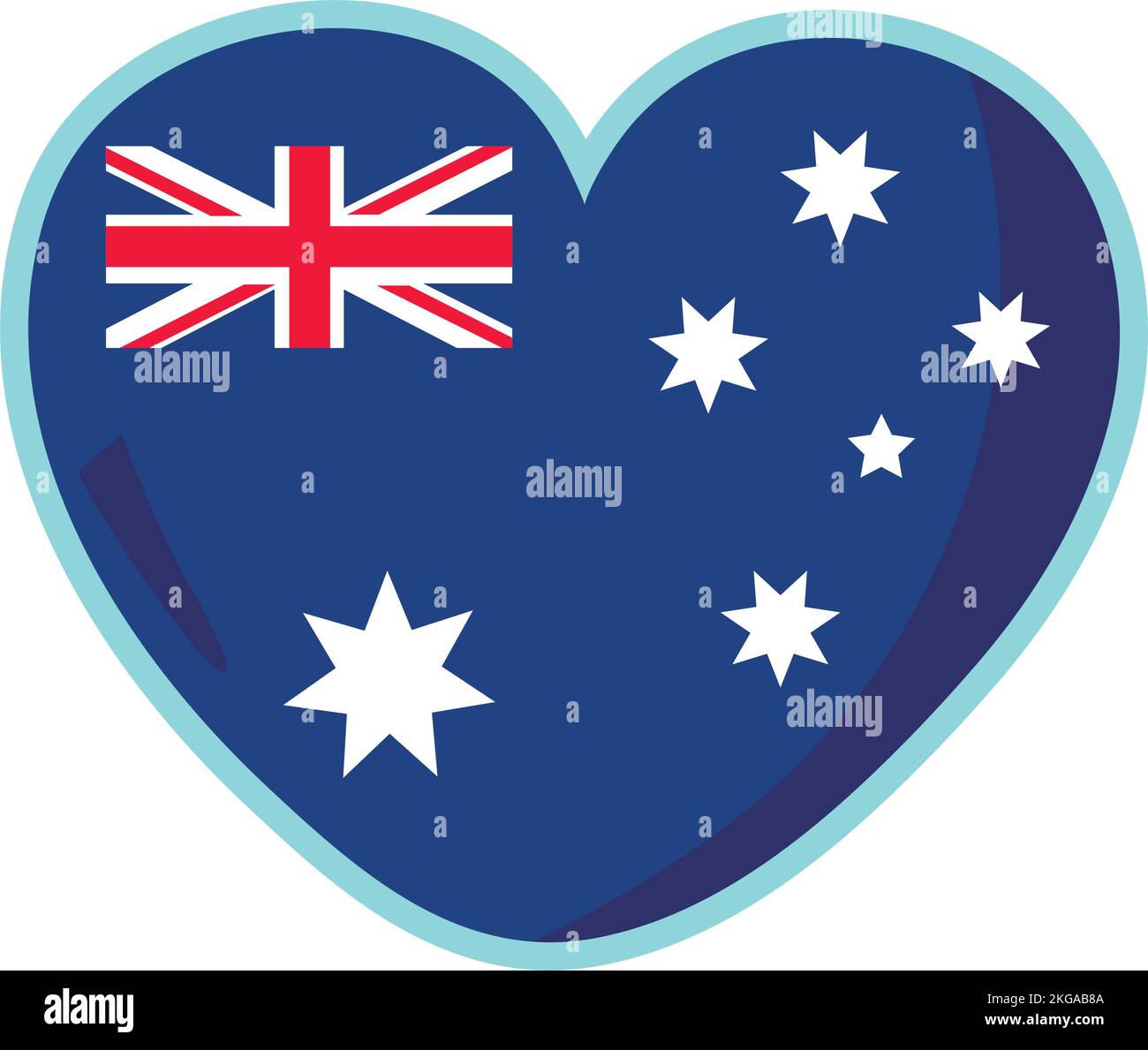 australian flag heart Stock Vector Image & Art - Alamy