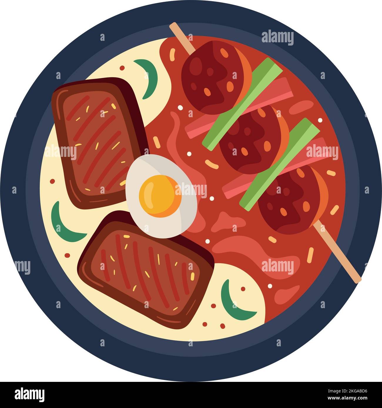 Korean bibimbap vector design hi-res stock photography and images - Alamy