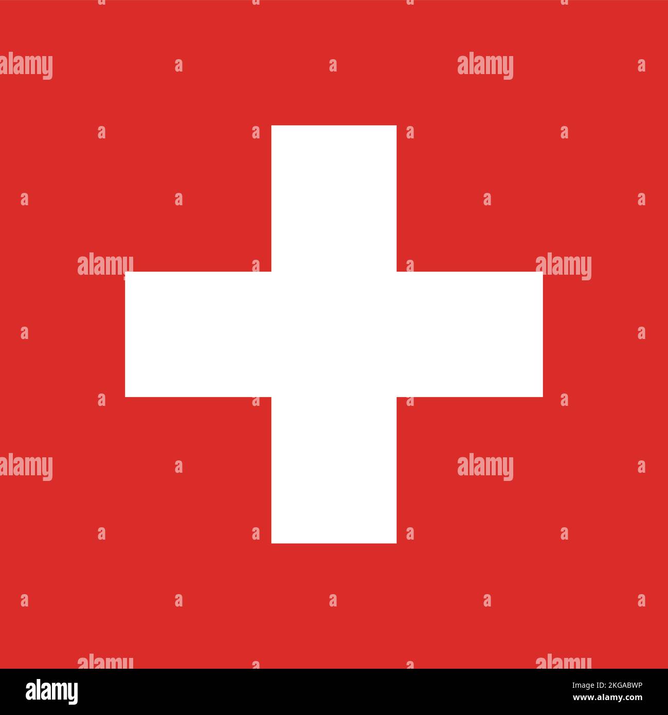 The national flag of Switzerland. Vector Illustration Stock Vector ...