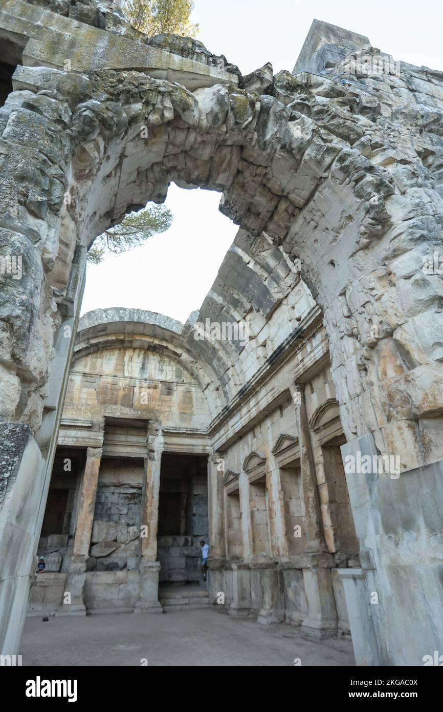 Roman,ruins,Temple of Diana,Temple de Diane,Jardin de la Fontaine ...