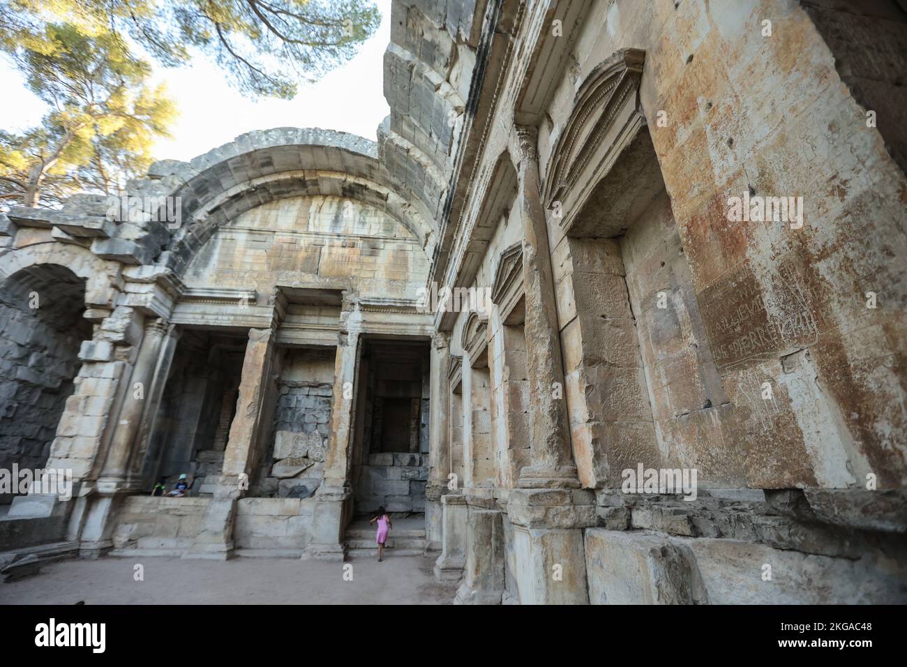 Roman,ruins,Temple of Diana,Temple de Diane,Jardin de la Fontaine ...