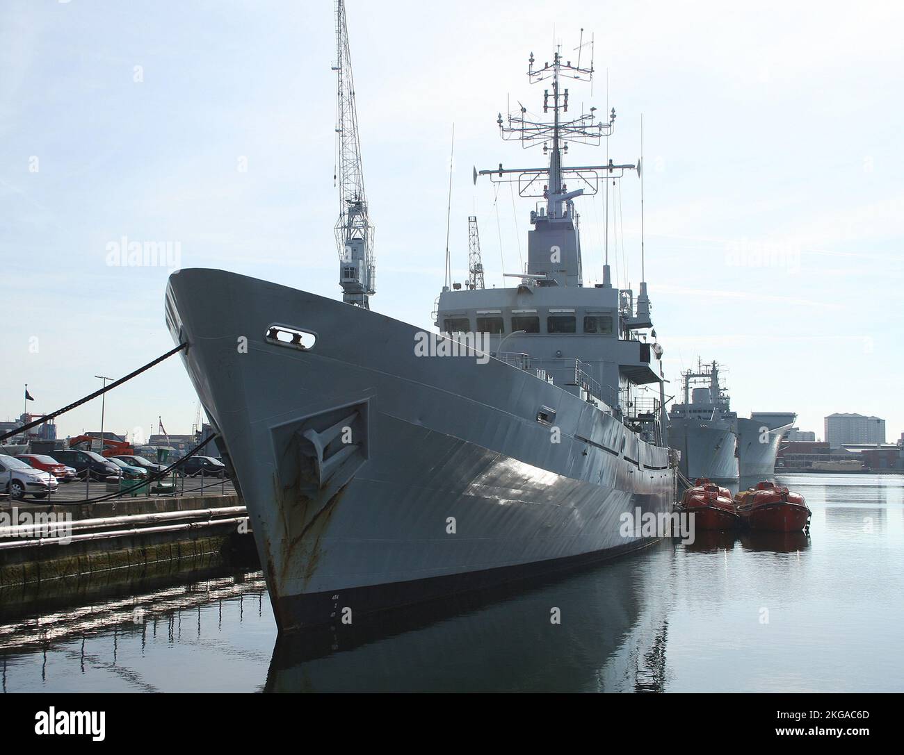 HMS LEEDS CASTLE LAID UP IN PORTSMOUTH NAVAL BASE. PIC MIKE WALKER ...