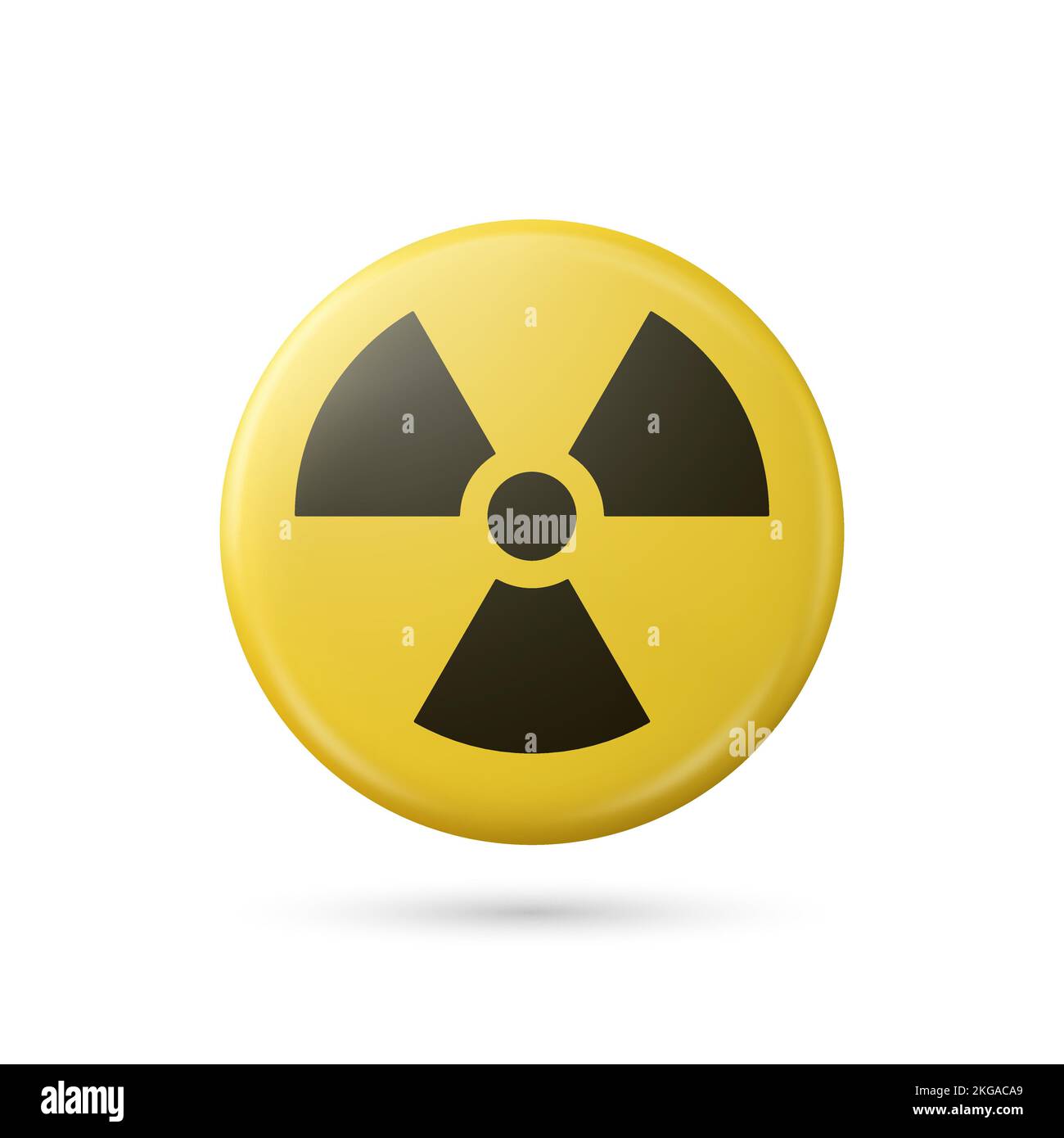 Vector Yellow Warning, Danger Radiation Sign, Button Badge Icon ...