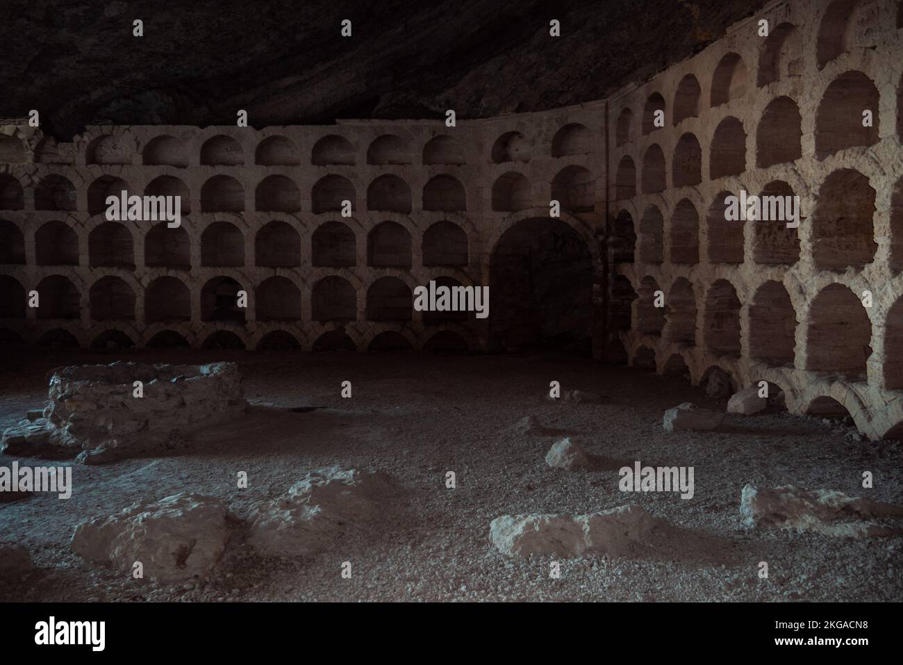 An old abandoned vault in a cave Stock Photo - Alamy