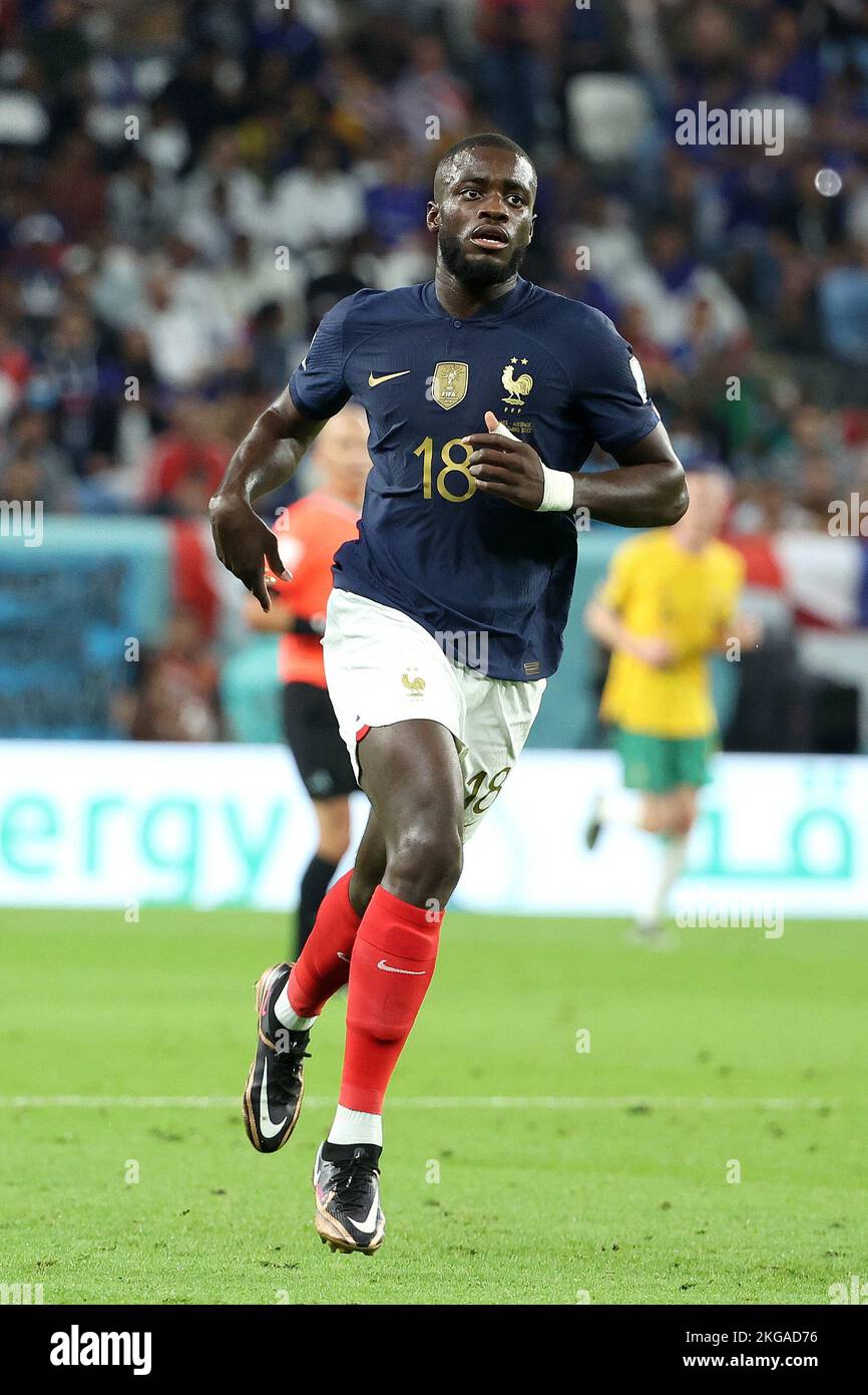 Al Wakrah, Qatar - 22/11/2022, Dayot Upamecano of France during the ...