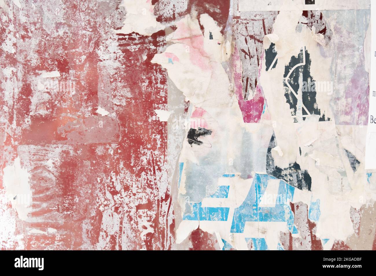 A closeup of ripped street poster background, abstract and weathered ...