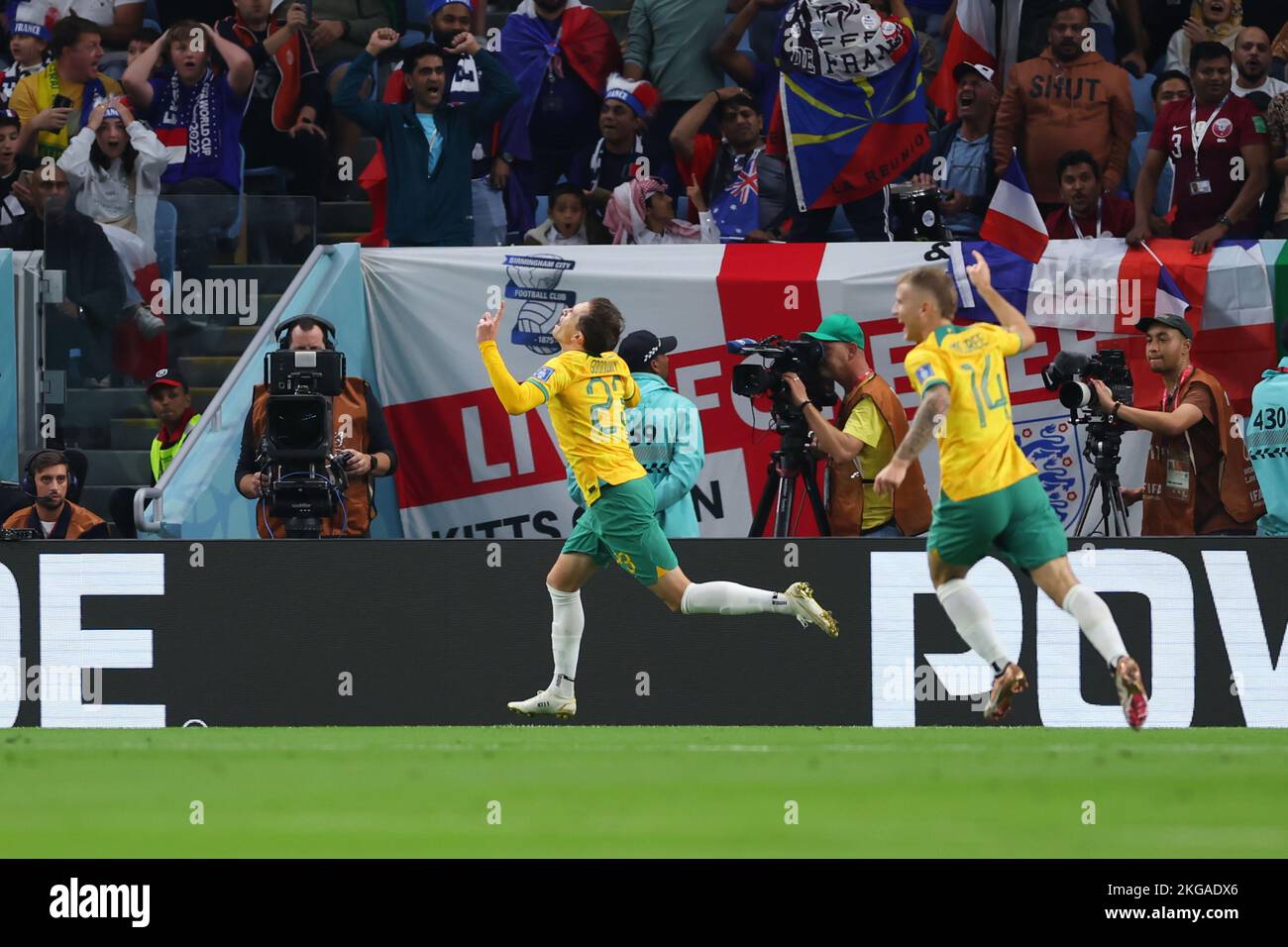 Al Wakrah, Qatar. 22nd Nov, 2022. Craig Goodwin (AUS) Football/Soccer ...